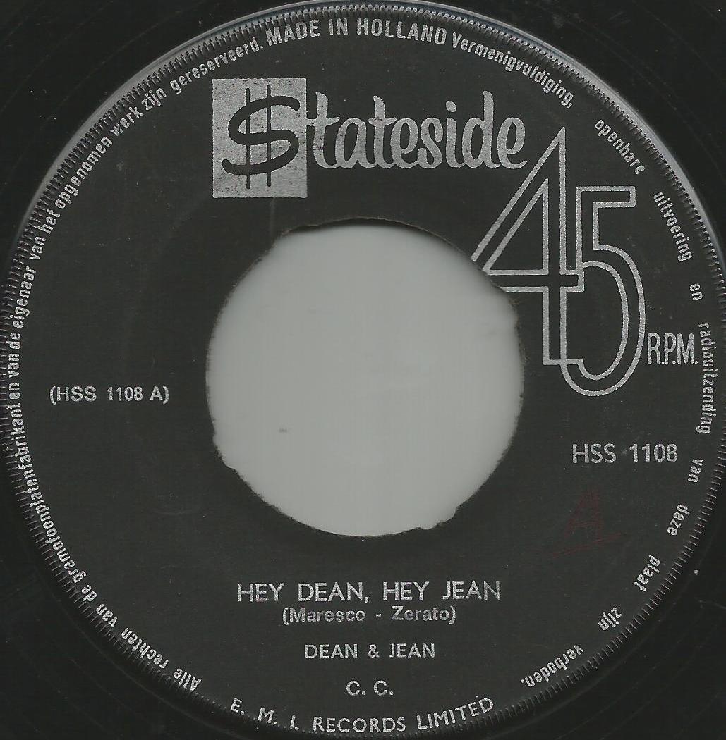 Hey Jean, Hey Dean / Please Don't Tell Me Now by Dean & Jean (Single ...