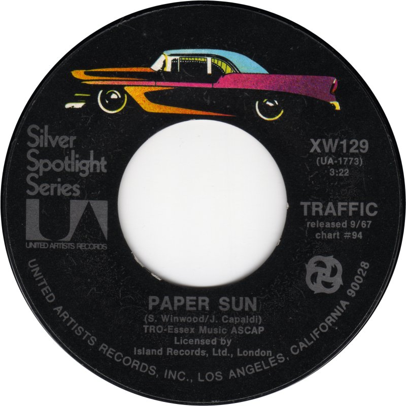 Paper Sun / Empty Pages by Traffic (Single): Reviews, Ratings, Credits ...