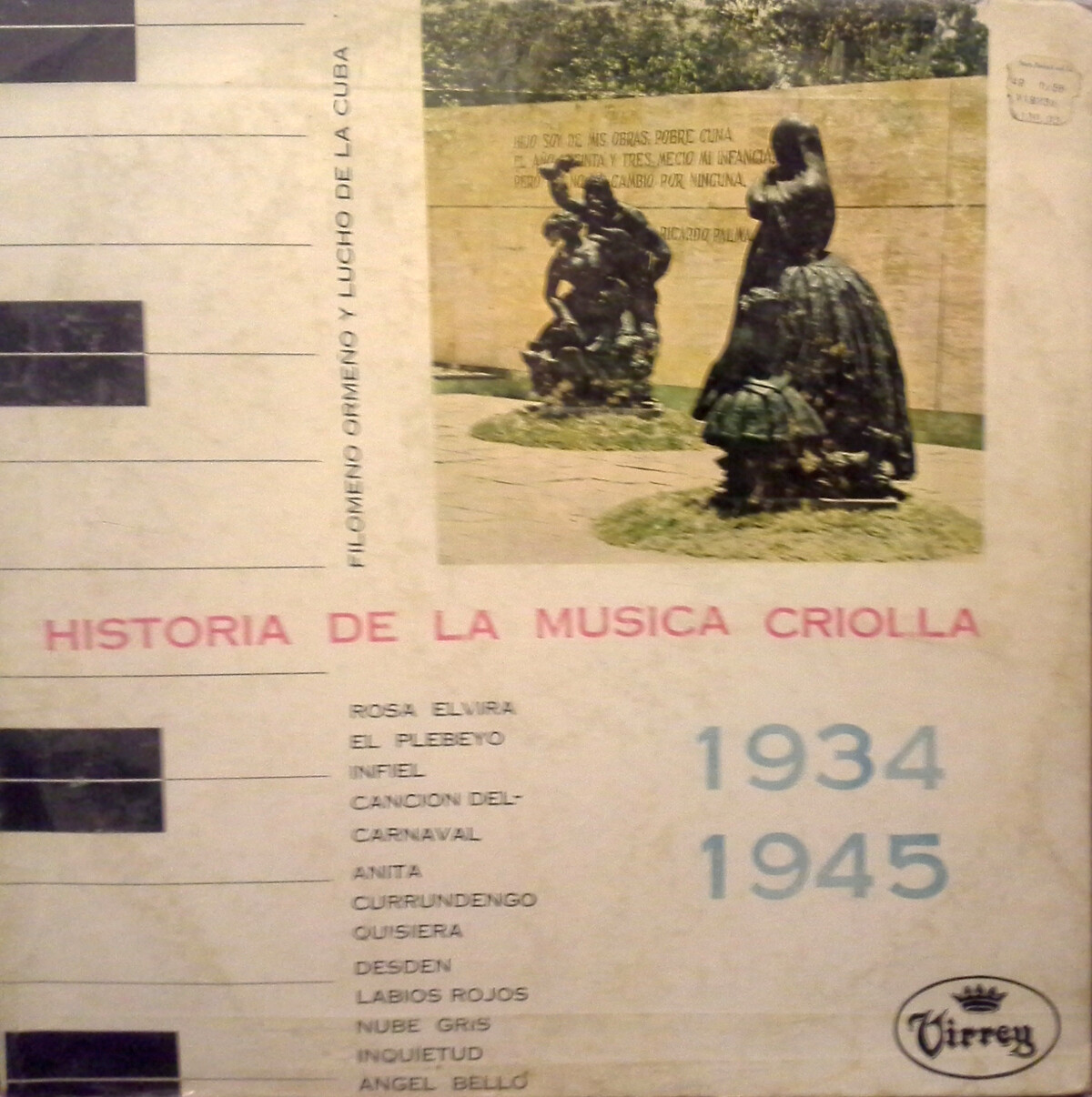 Historia de la musica criolla: 1934 - 1945 by Filomeno Ormeño & Lucho ...