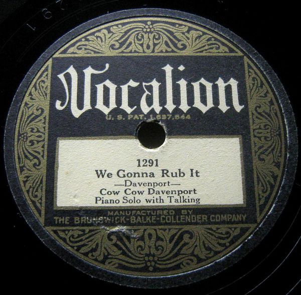 We Gonna Rub It / Texas Shout by Cow Cow Davenport (Single): Reviews ...