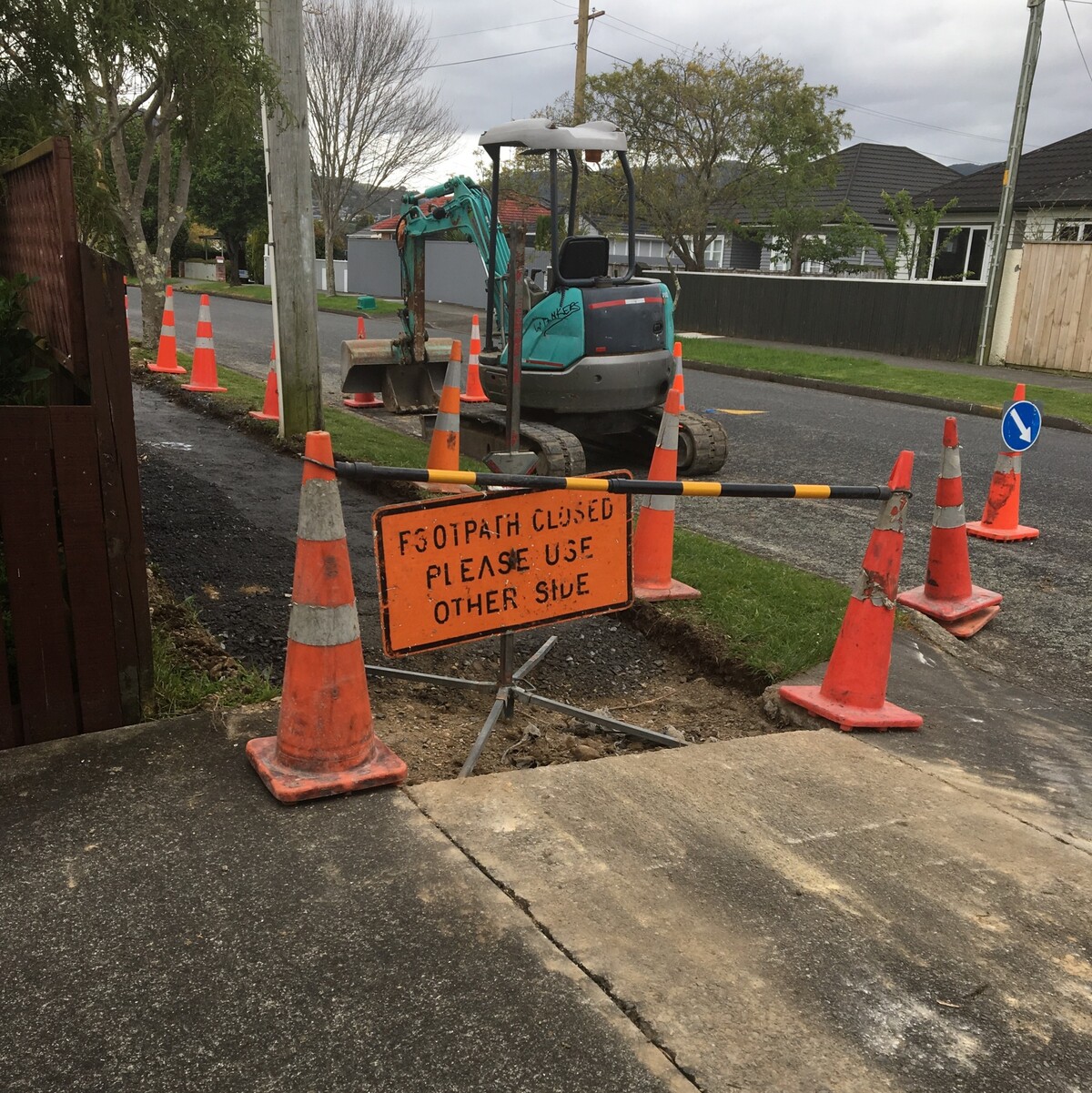Construction Workers Rebuilding the Footpath Outside My House With My ...