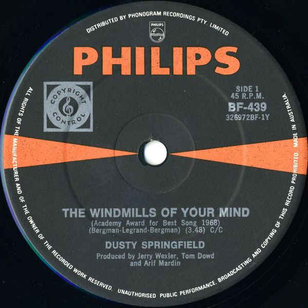 The Windmills of Your Mind / I Don't Want to Hear It Anymore by Dusty ...