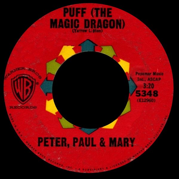 Puff (The Magic Dragon) / Pretty Mary by Peter, Paul and Mary (Single ...