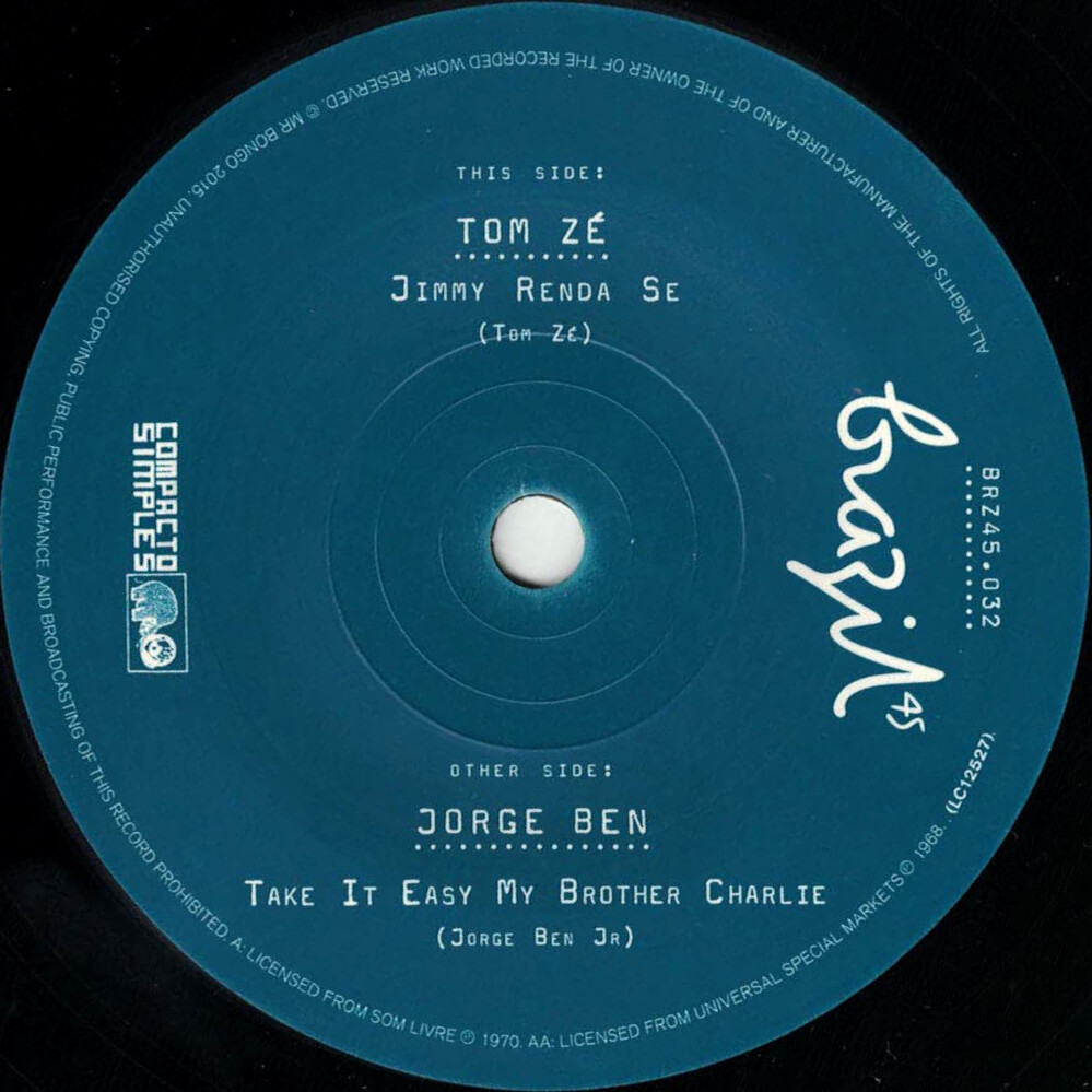 Jimmy renda se / Take it Easy My Brother Charlie by Tom Zé / Jorge Ben ...