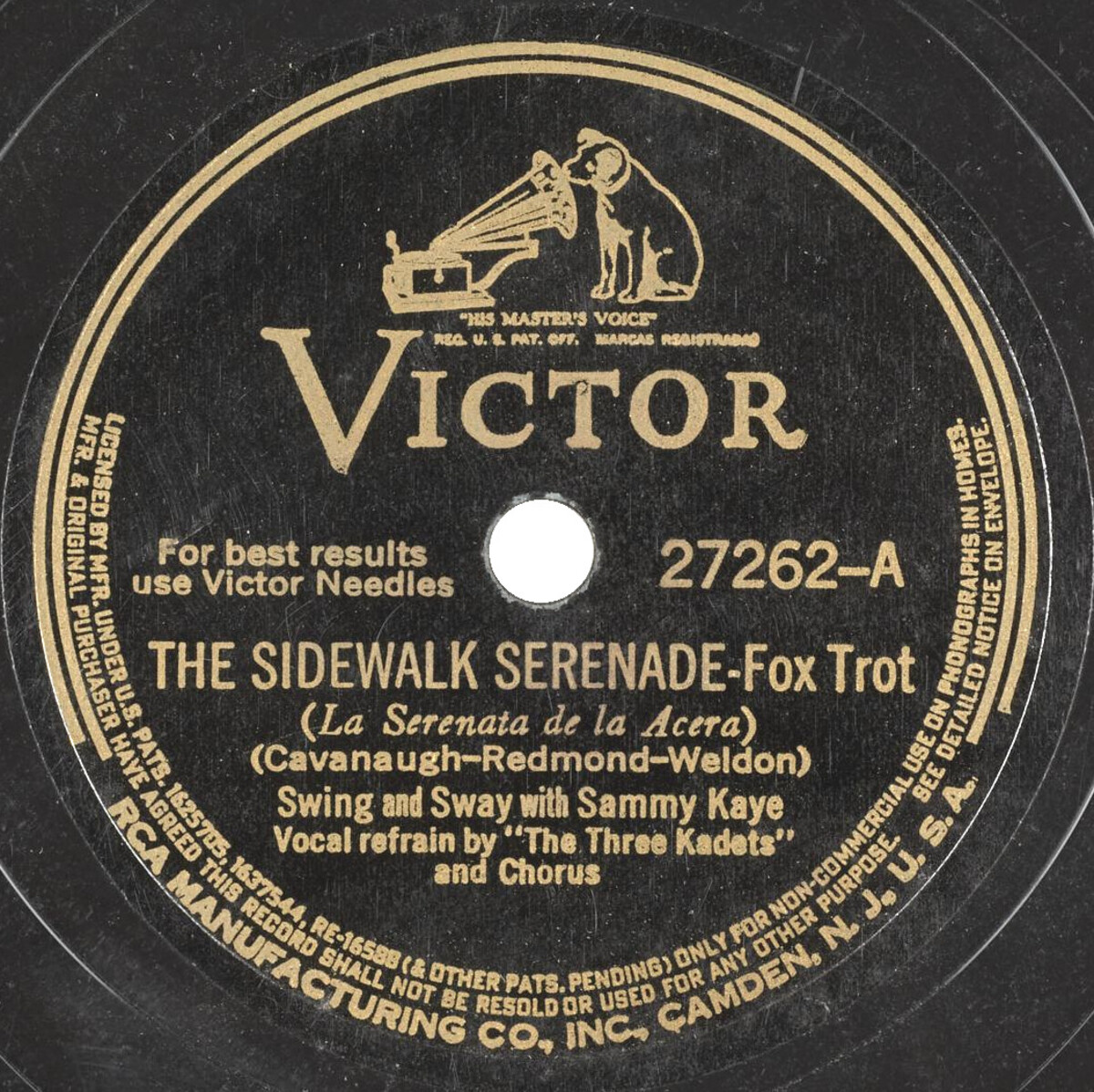 The Sidewalk Serenade / Until Tomorrow by Swing and Sway with Sammy ...