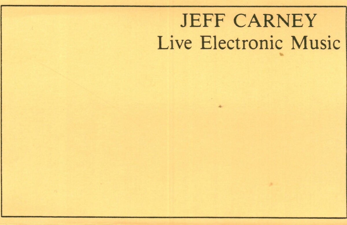 Live Electronic Music by Jeff Carney (Album, Progressive Electronic ...