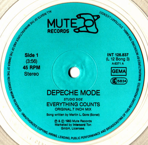Everything Counts / New Life / Boys Say Go! / Nothing to Fear / The Meaning of Love by Depeche ...