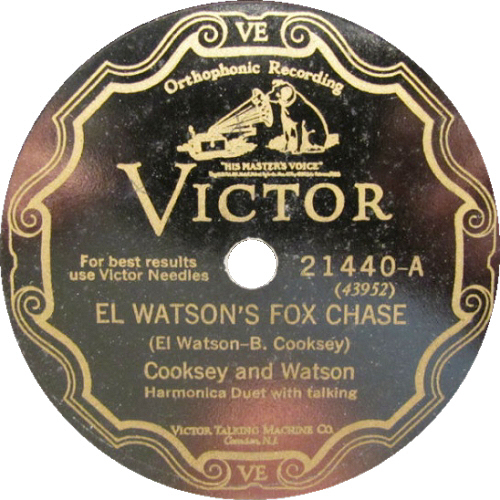 El Watson's Fox Chase / One Sock Blues by El Watson & Robert Cooksey ...