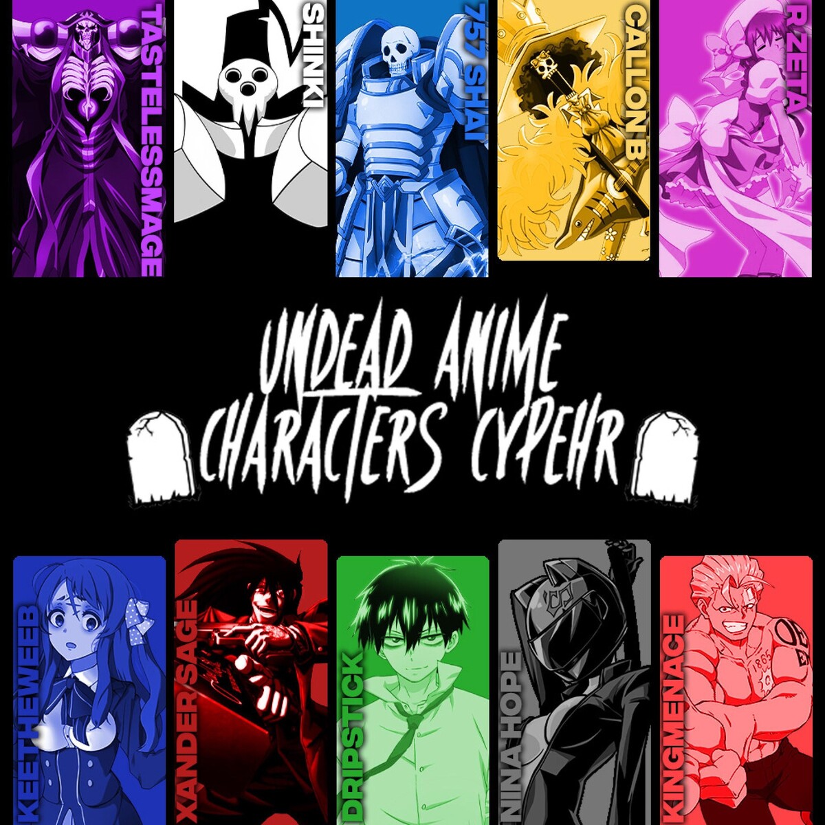 Undead Anime Characters Cypher by TastelessMage (Single): Reviews ...