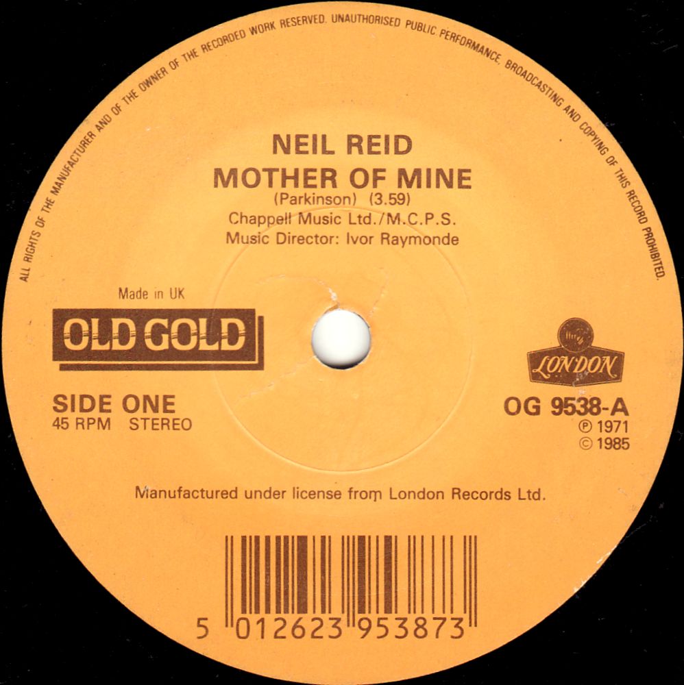 Mother of Mine / All Kinds of Everything by Neil Reid / Dana (Single ...