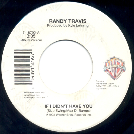 If I Didn't Have You / I Told You So by Randy Travis (Single, Neo ...