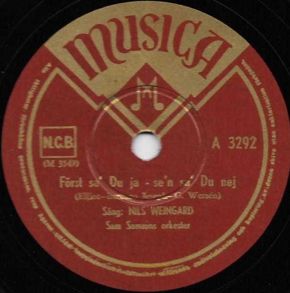 Först sa' du ja - se'n sa' du nej / Mary och Bill by Nils Weingard ...