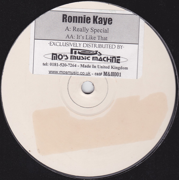 Really Special / It's Like That by Ronnie Kaye (Single, UK Garage ...