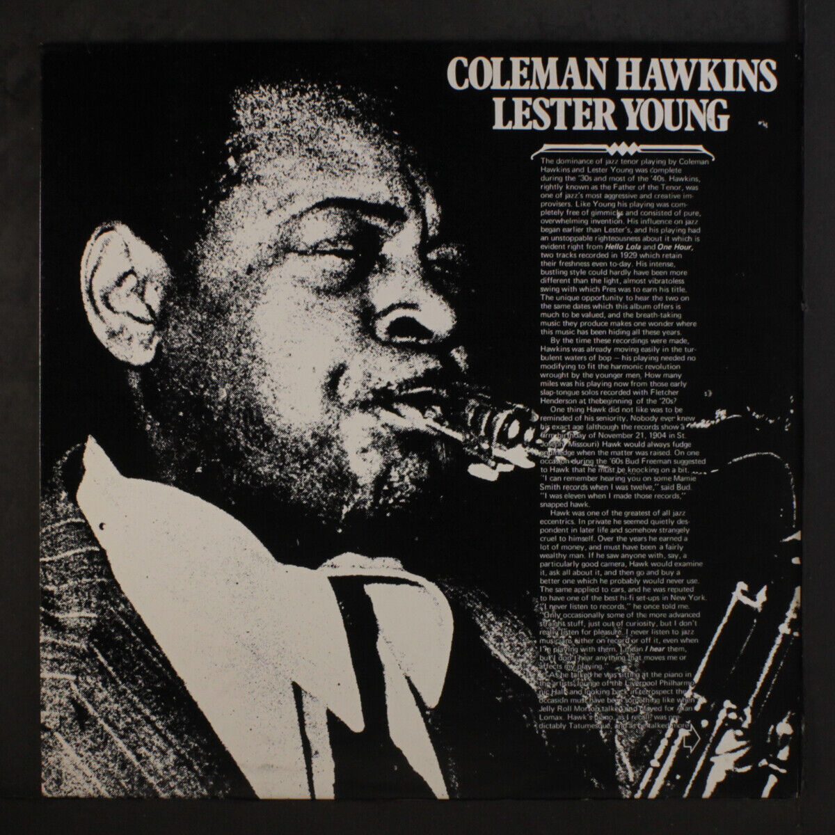 Coleman Hawkins Lester Young by Coleman Hawkins / Lester Young ...