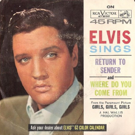 Return to Sender / Where Do You Come From by Elvis Presley (Single ...