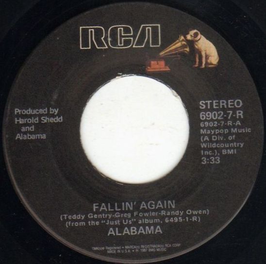 Fallin' Again / I Saw the Time by Alabama (Single, Country Pop ...