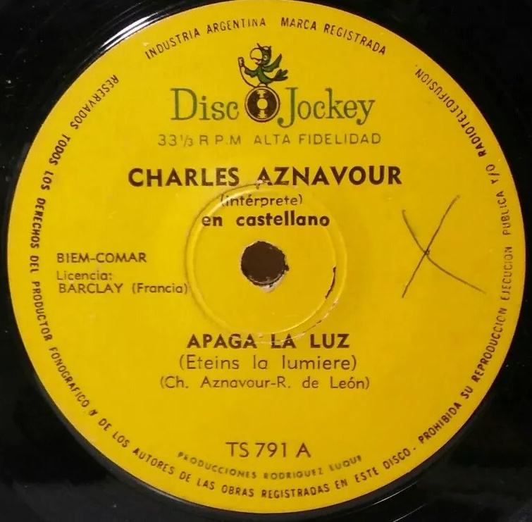 Apaga la luz / Jerusalem by Charles Aznavour (Single): Reviews, Ratings ...