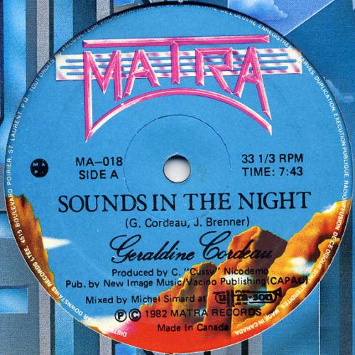 Sounds in the Night by Geraldine Cordeau (Single, Hi-NRG): Reviews ...