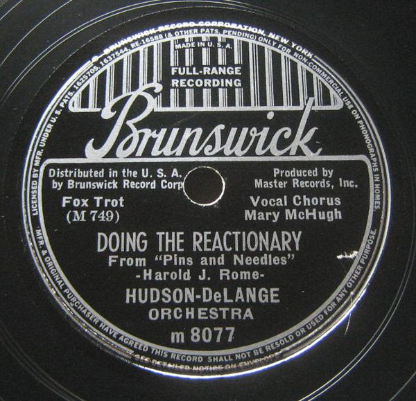 Doing the Reactionary / Sunday in the Park by Hudson-DeLange Orchestra ...
