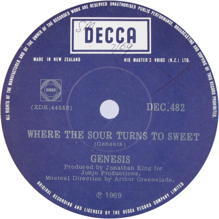Where The Sour Turns To Sweet In Hiding By Genesis Single Decca