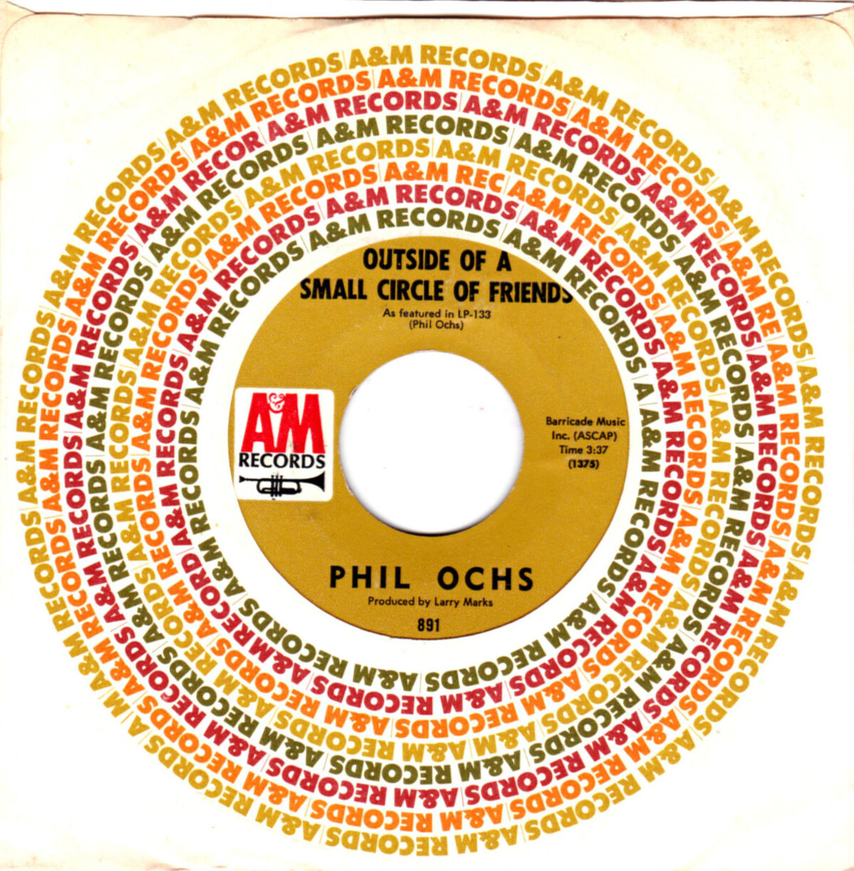 Outside of a Small Circle of Friends / Miranda by Phil Ochs (Single ...