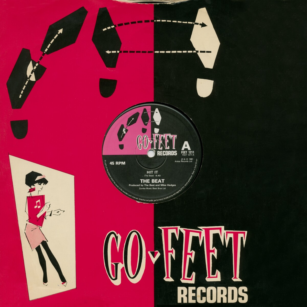 Hit It / Which Side of the Bed....? by The Beat (Single; Go Feet; FEET ...