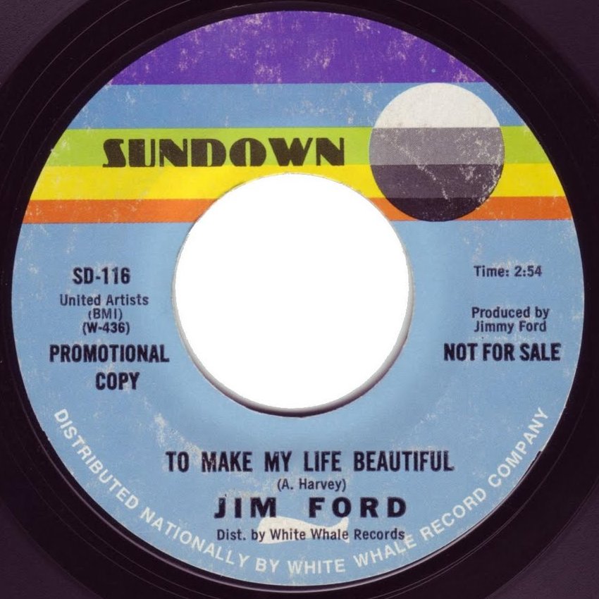 To Make My Life Beautiful / Love on My Brain by Jim Ford (Single ...