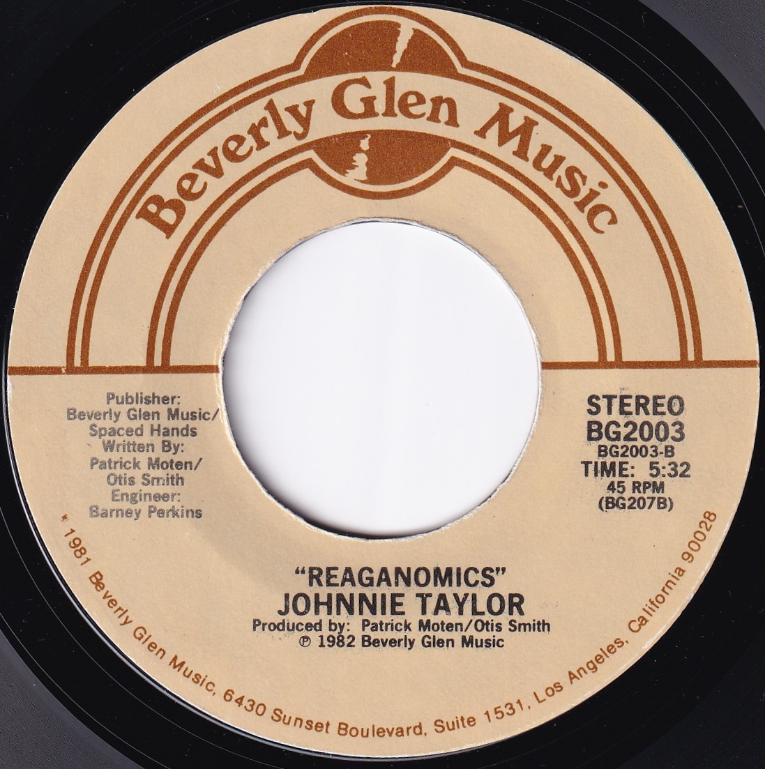 Reaganomics / What About My Love by Johnnie Taylor (Single, Soul ...