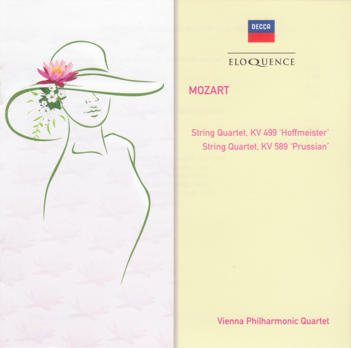 String Quartet, KV 499 'Hoffmeister'; String Quartet, KV 589 'Prussian' by Vienna Philharmonic ...
