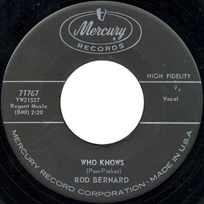 Who Knows / Lonely Hearts Club by Rod Bernard (Single): Reviews ...