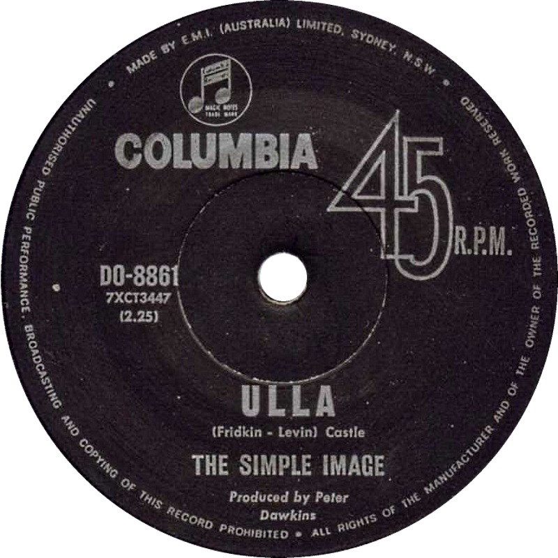 Ulla / Tomorrow Today by The Simple Image (Single; Columbia (EMI); DO ...