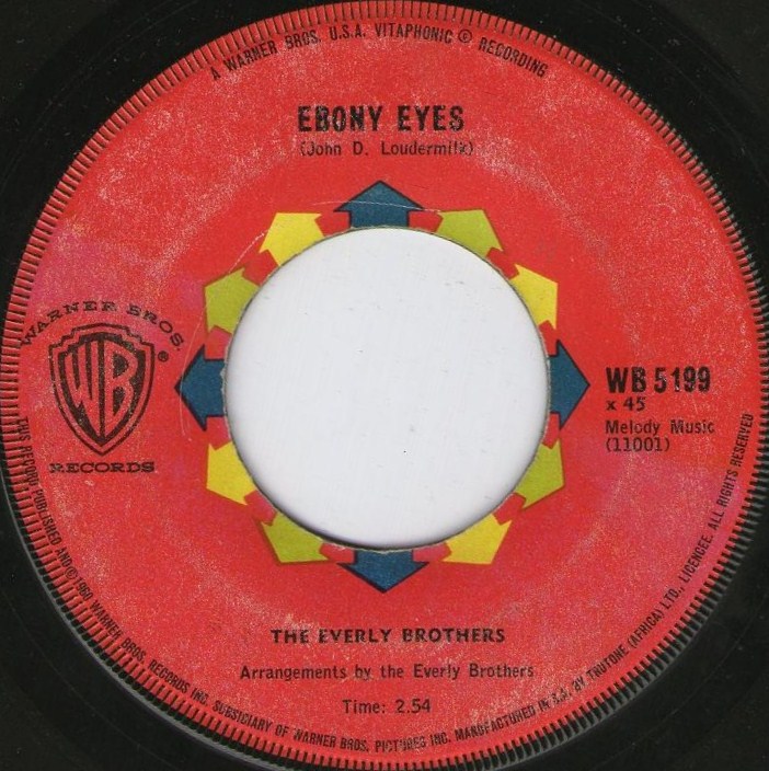 Ebony Eyes / Walk Right Back by The Everly Brothers (Single; Warner ...