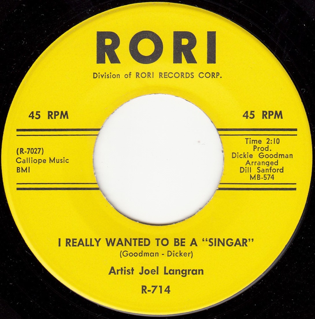 I Really Wanted to Be a "Singar" / Young and Foolish by Joel Langran ...