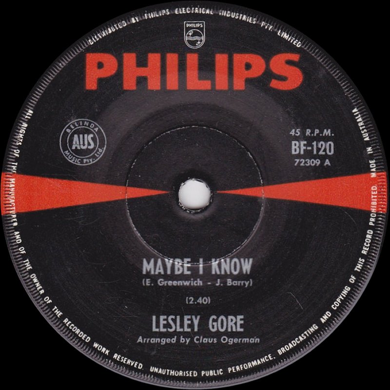 Maybe I Know / Wonder Boy by Lesley Gore (Single; Philips; BF-120 ...