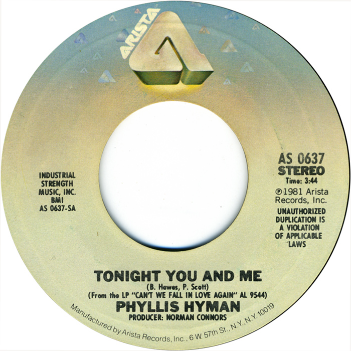 Tonight You and Me / The Sunshine in My Life by Phyllis Hyman (Single ...