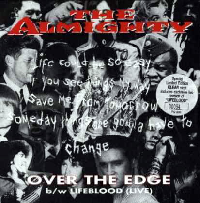 Over the Edge / Lifeblood (Live) by The Almighty (Single; Polydor; PO ...