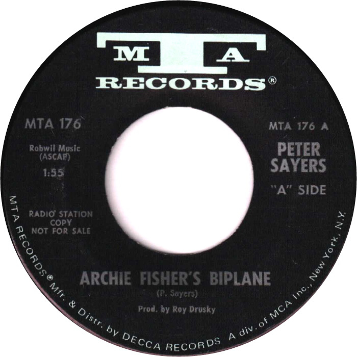 Archie Fisher's Biplane / Old Ryman by Peter Sayers (Single; MTA; MTA ...
