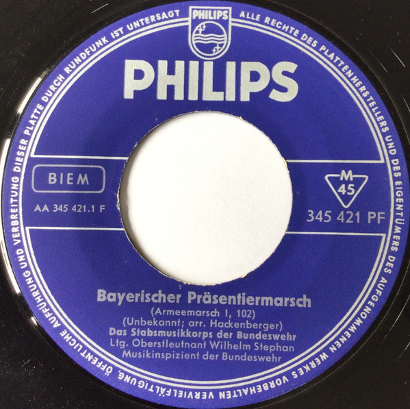 Bayerischer Präsentiermarsch / Parademarsch Nr. 1 by Musikkorps der ...