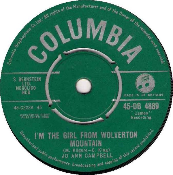 I'm the Girl From Wolverton Mountain / Sloppy Joe by Jo Ann Campbell ...
