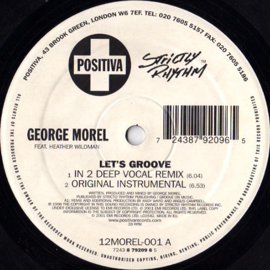 Let's Groove by George Morel (Album; Positiva; 12MOREL-001): Reviews ...