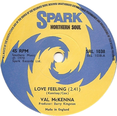 Love Feeling / It's All in My Imagination by Val McKenna (Single ...