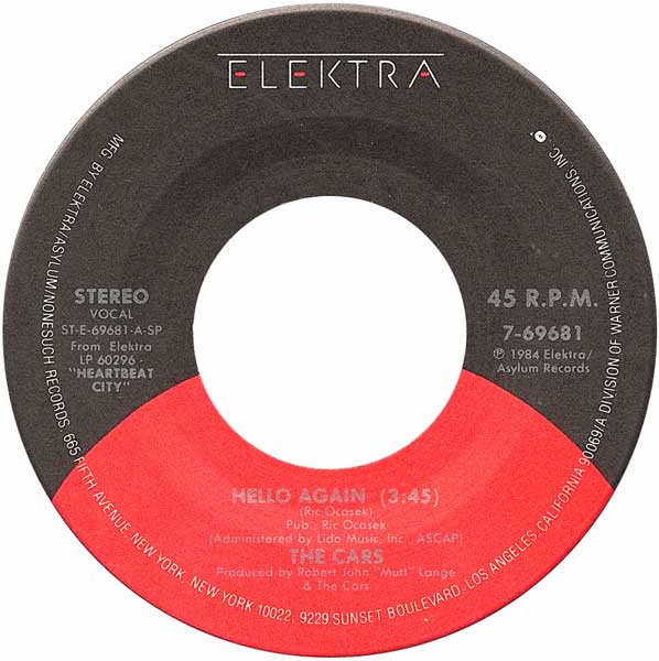Hello Again by The Cars (Single, New Wave): Reviews, Ratings, Credits ...