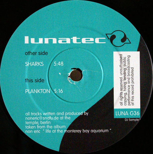 Sharks / Plankton by Non Eric (Single; Lunatec; LUNA G36): Reviews ...