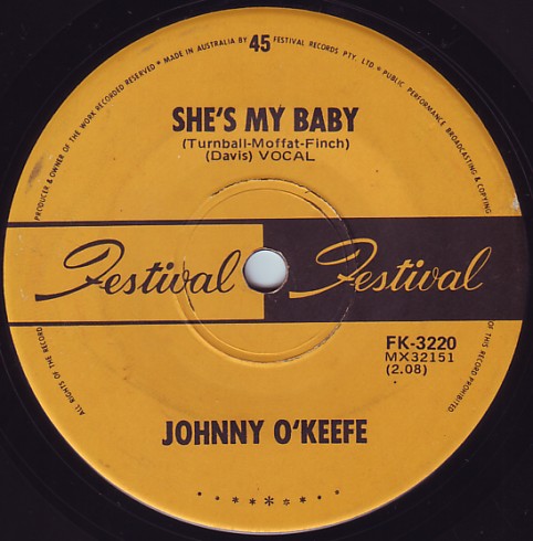 She's My Baby / She Wears My Ring by Johnny O'Keefe (Single, Rock ...