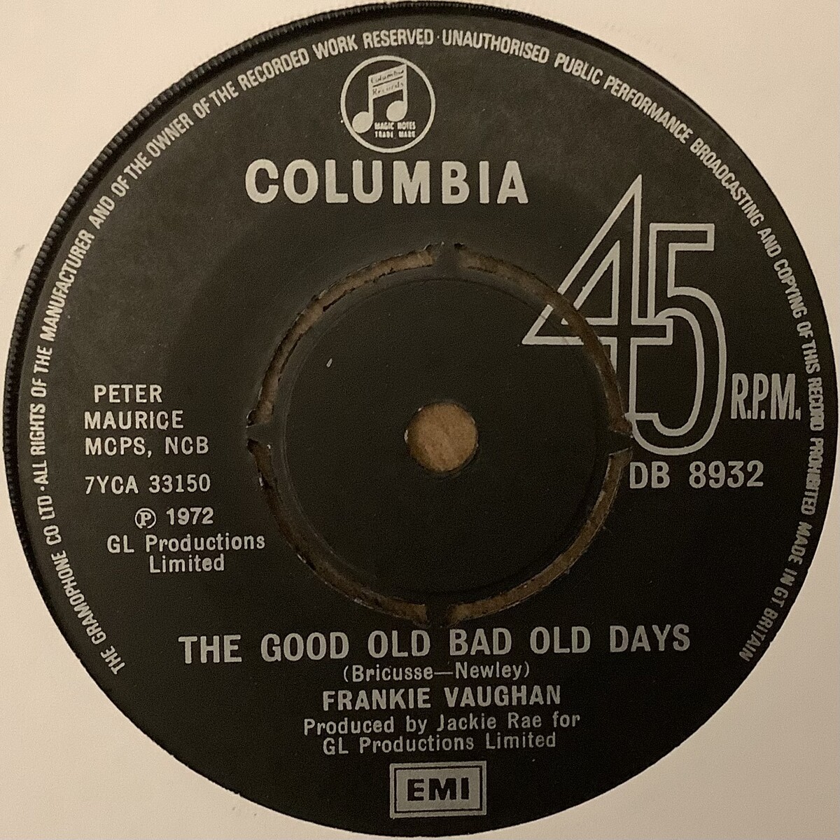 The Good Old Bad Old Days / The Good Things in Life by Frankie Vaughan ...