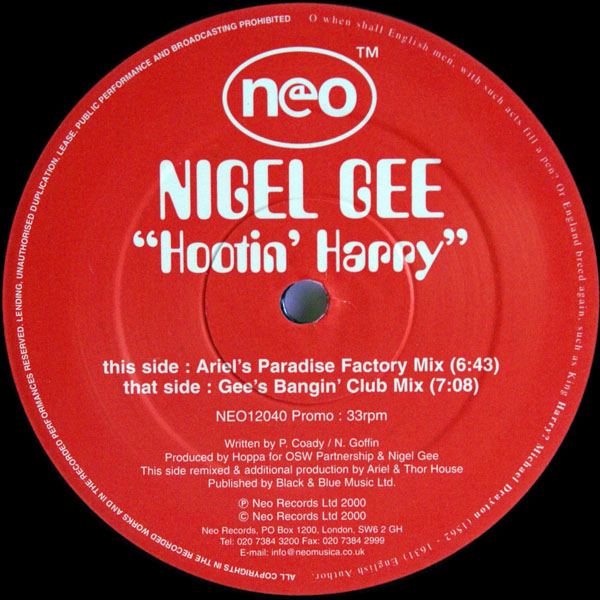 Music credits for Nigel Gee : 1 performance listed under remixer - Rate ...