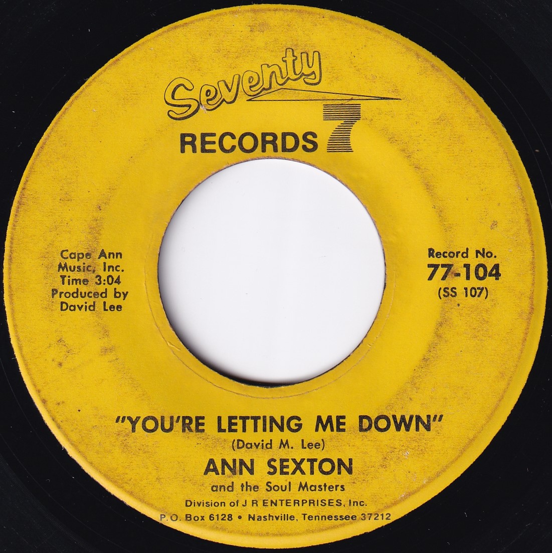 You're Letting Me Down / You've Been Gone Too Long by Ann Sexton ...