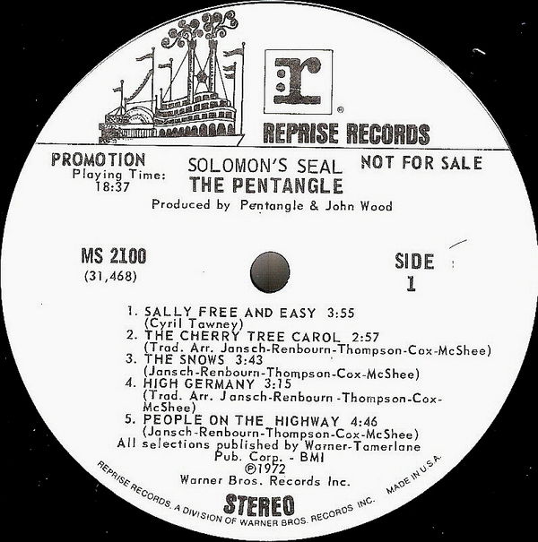 Solomon's Seal by The Pentangle (Album; Reprise; MS-2100): Reviews ...