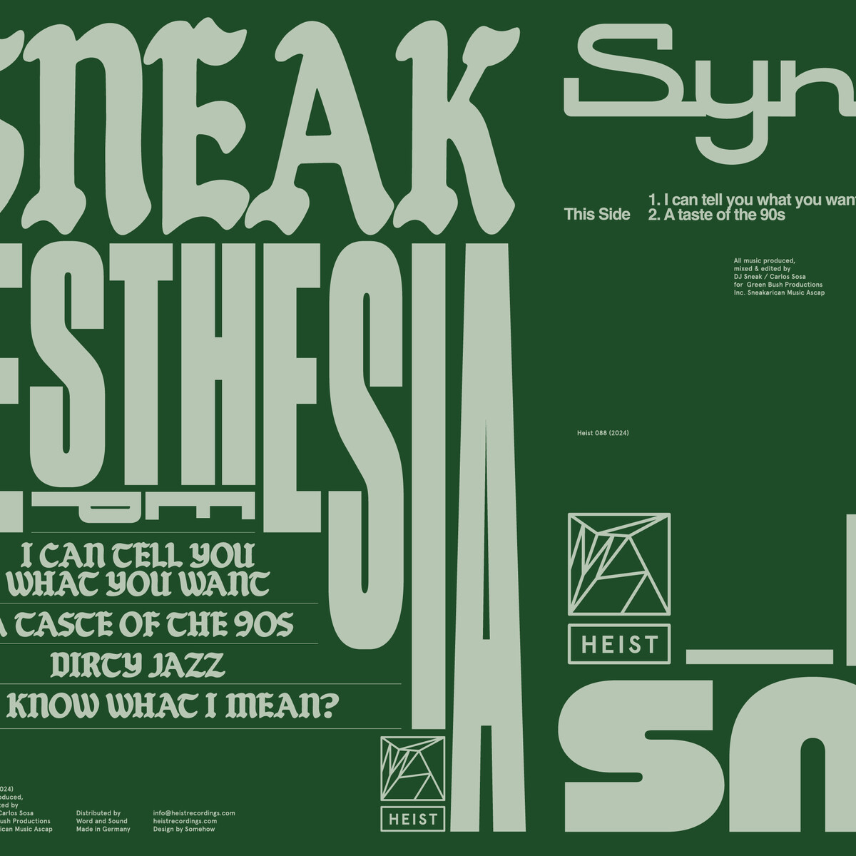 Synesthesia by DJ Sneak (EP): Reviews, Ratings, Credits, Song list ...