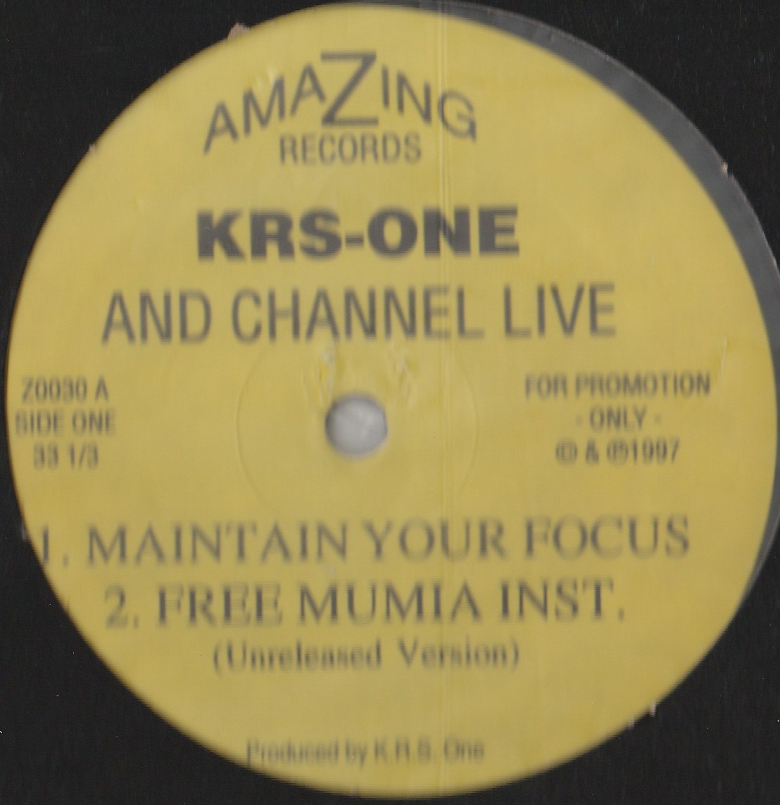 Maintain Your Focus by KRS-One / Channel Live (Single, East Coast Hip ...